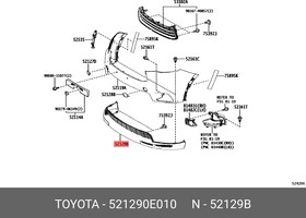 521290E010, Нижняя часть бампера, TOYOTA/LEXUS | купить в розницу и оптом