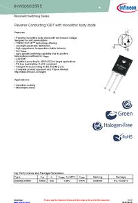 IHW30N135R5, Транзистор IGBT, TRENCHSTOP, 1350В, 30А [PG-TO247-3 ...