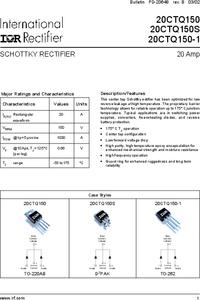 Диод выпрямительный, 150 В, 20А, 20CTQ150, TO-220 | купить в розницу и ...