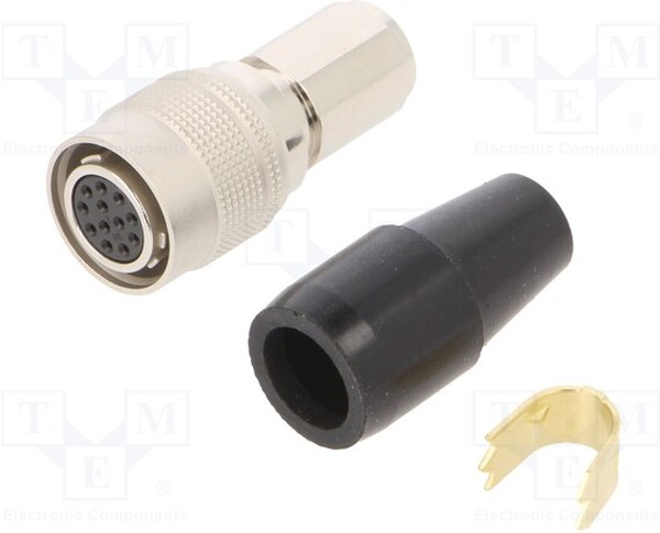 HR10A-10P-12S(73), 12 Position Circular Connector Plug, Female Sockets ...