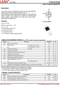 FQP47P06, Транзистор P-MOSFET 60В 47A 160Вт 0.026Ом [TO-220.] – купить ...