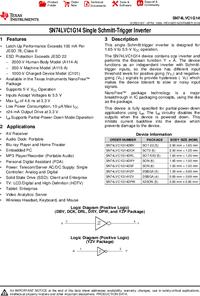 SN74LVC1G14DCKR Schmitt Trigger Schmitt Trigger Inverter, 5-Pin SOT ...