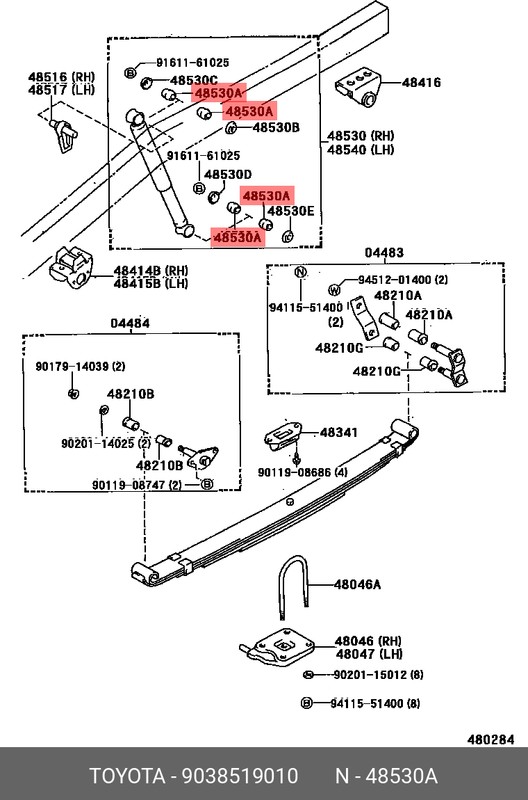 90385-19010, Сайлентблок Toyota Land Cruiser (J100,J200) 98-21 / Land ...