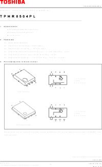 Silicon N-Channel MOSFET, 150 A, 40 V, 8-Pin SOP TPHR8504PL,L1Q(M ...