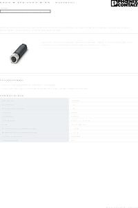 1506888, Circular Metric Connectors M8 SKT 3P SCREW TERM SACC-M-8FS ...