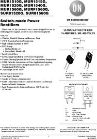 MUR1560G, Ультрабыстрый диод 15А 600В [TO-220AC], ON Semiconductor ...