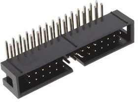Right Angle PCB Header, 30 Contact(s), 2.54mm Pitch, 2 Row(s), Shrouded ...