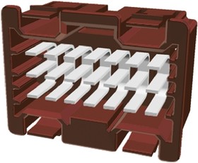 AMP MCP 2.8 Automotive Connector Plug Brown Panel Mount 21 Way 1 ...