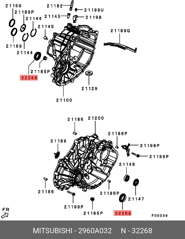2960A032, САЛЬНИК КРЫШКИ ПЕРЕДНЕГО ДИФФЕРЕНЦИАЛА [ORG] – купить оптом и ...