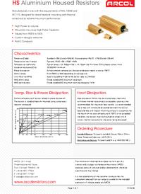 40Ω 50W Aluminium Chassis Mount Resistor HS50 40R F ±1%, Arcol | купить ...