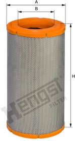 E626L, Фильтр воздушный MB: TRAVEGO 99-\ SETRA: Series 400 01-, HENGST ...