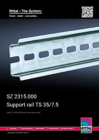 2315000, Sheet Steel DIN Rail, 187mm x 200mm, Rittal | купить в розницу ...