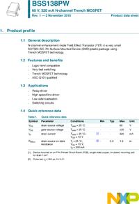 BSS138PW 15 Г/В, NXP | купить в розницу и оптом