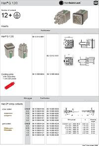 09150006103, Контакт, "папа", посеребренные, 0,5мм2, Han D, обжим, 10А ...