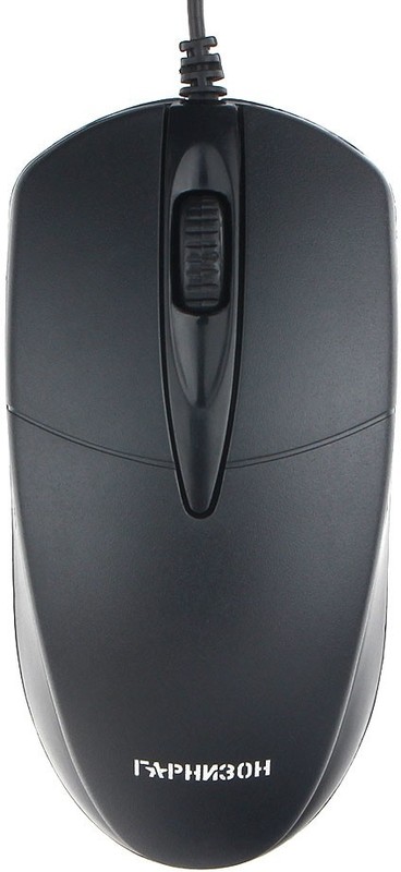 Гарнизон Мышь GM-220, USB, чип- Х, черный,1000 DPI, 2кн.+колесо-кнопка ...