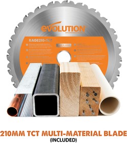 R210SMS 230V Mitre Saw Electric UK Plug 230V 1.5kW 210 mm Evolution R210 Mitre Saws Series