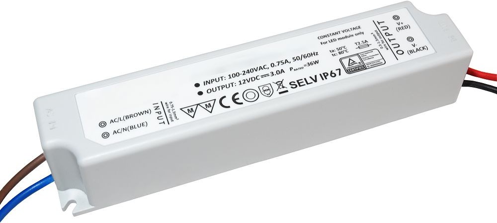 LED Driver, 24V Output, 36W Output, 1.5A Output, Constant Voltage ...