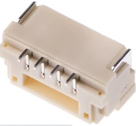 Right Angle Surface Mount PCB Header, 4 Contact(s), 1.25mm Pitch, 1 Row ...